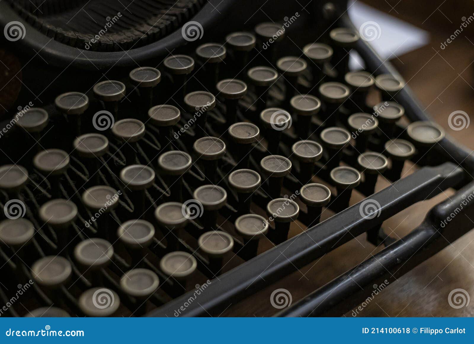 Ancient Typewriter Detail 5 Stock Photo - Image of education, keyboard ...