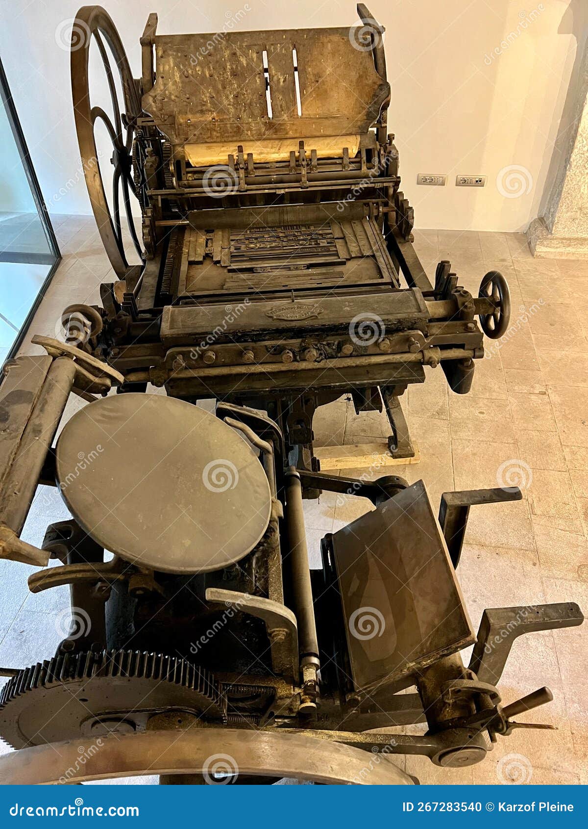 Ancient Typography Machine, Sicily, Italy Stock Photo - Image of ...