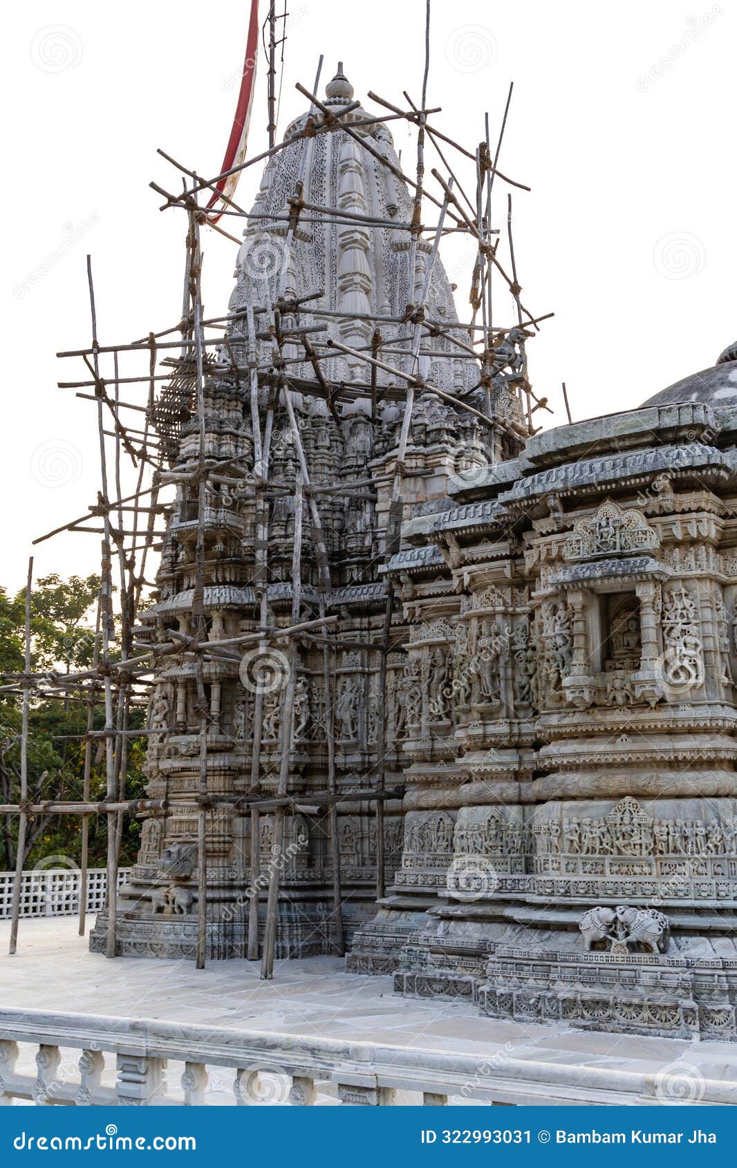 Ancient Unique Temple Architecture Restoration with Bright Sky at Day ...