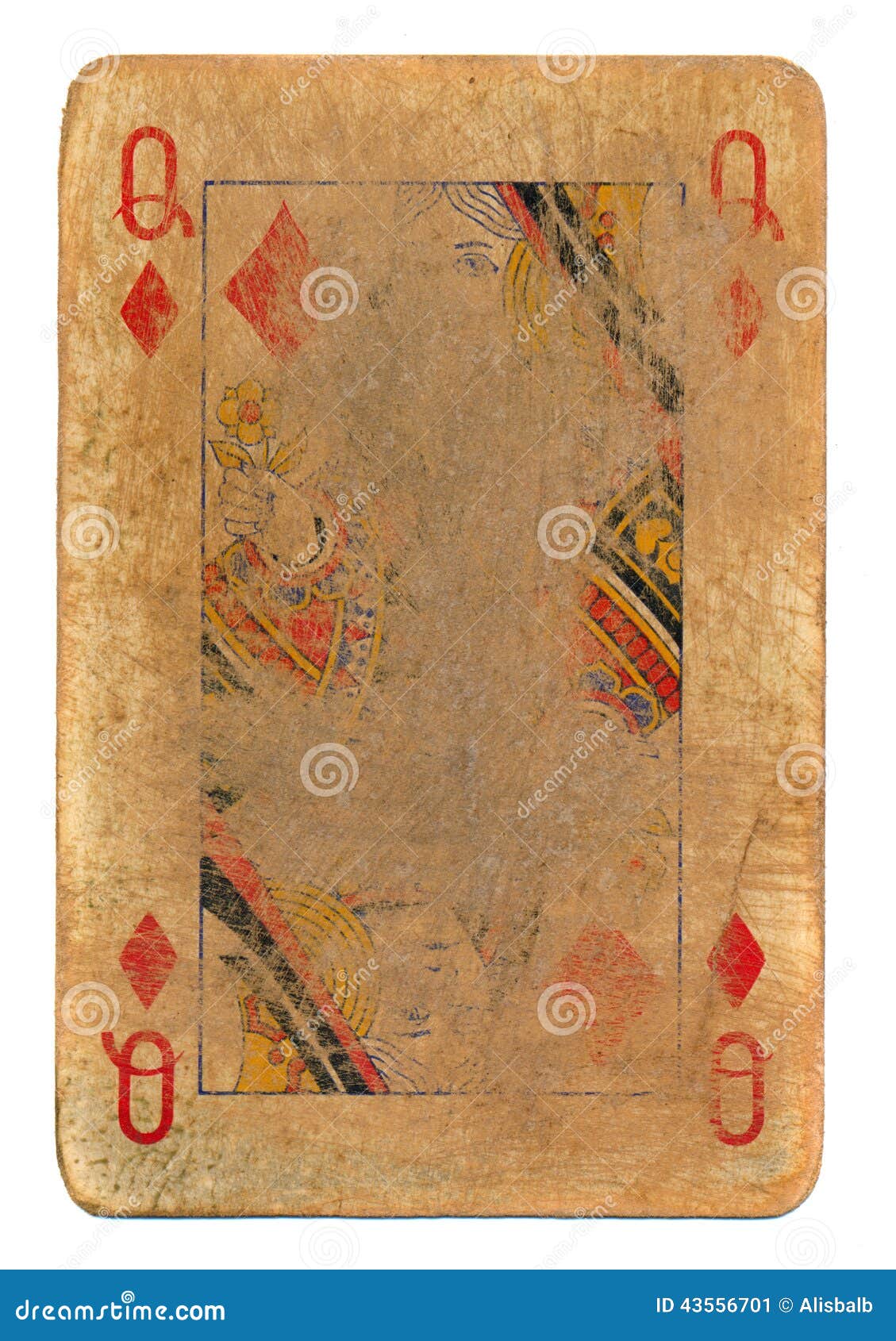 Ancient Used Rubbed Playing Card King Of Spades Paper Background ...
