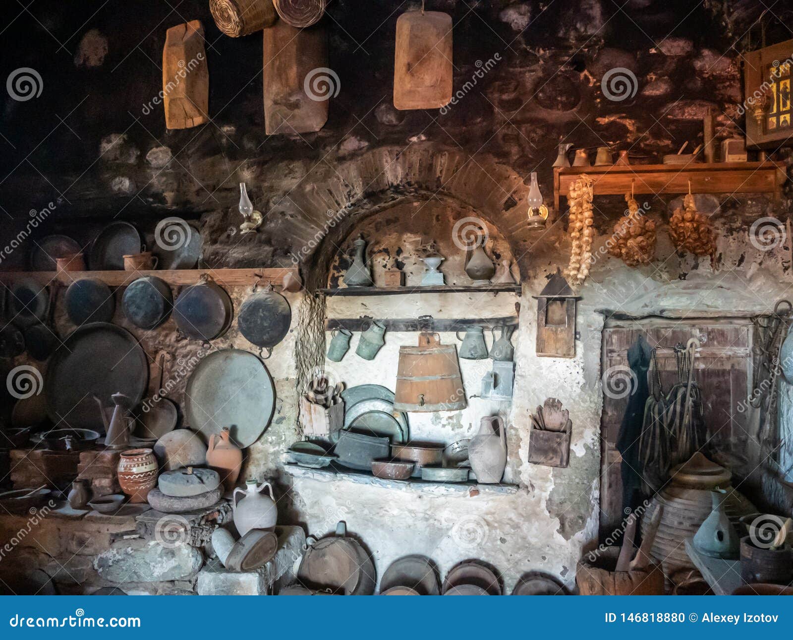 Ancient Kitchen In Carmel Mission Museum Editorial Image ...