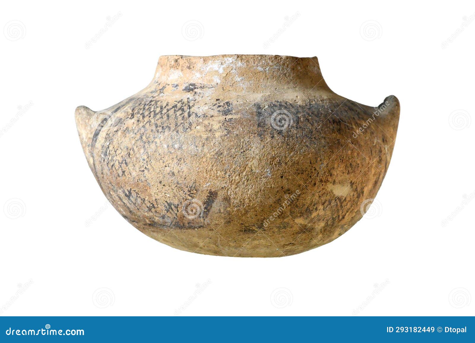 An Ancient Vase from the Bronze Age with a Pattern on a White ...