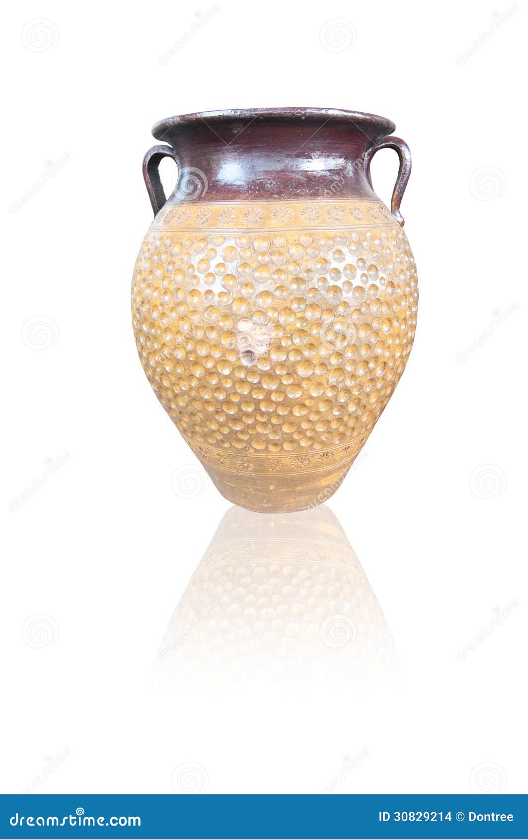Ancient Vase Isolated on White Background Stock Photo - Image of ...