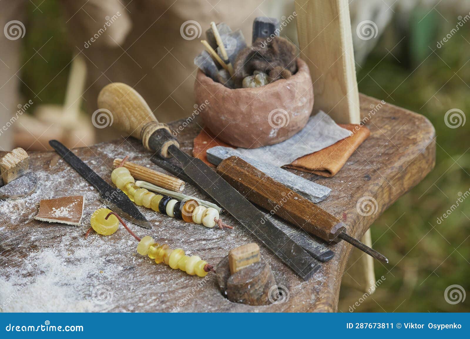 Ancient Viking Tools for Stone Processing in Denmark Stock Image ...