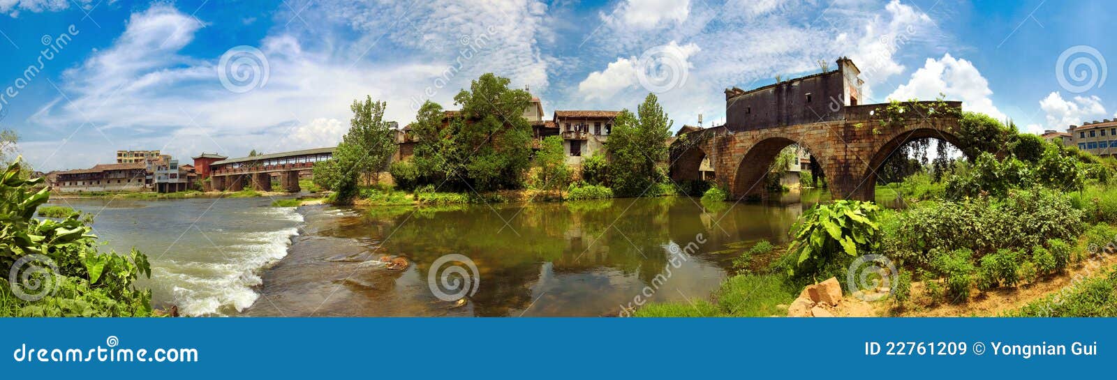 Ancient Villages in Rural China Stock Image - Image of bridges ...