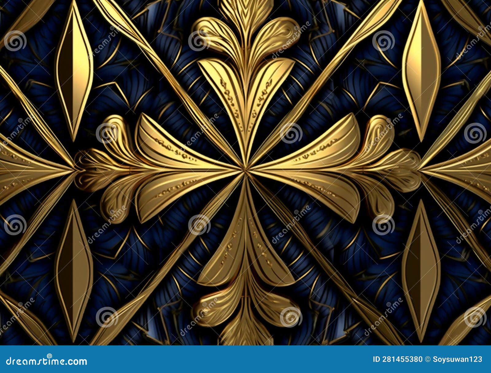 Ancient Vintage Pattern with Pattern Dark and Gold Generative a Stock ...
