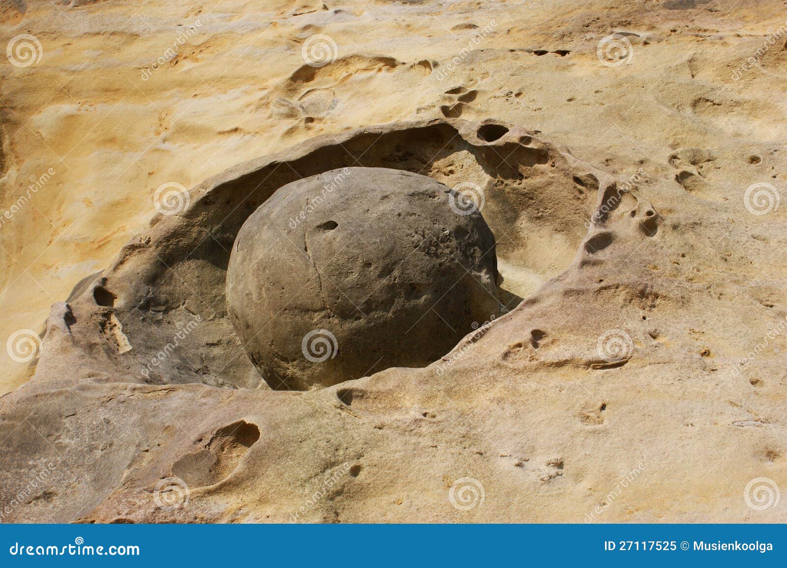 Ancient volcanic bomb. stock image. Image of landscape - 27117525