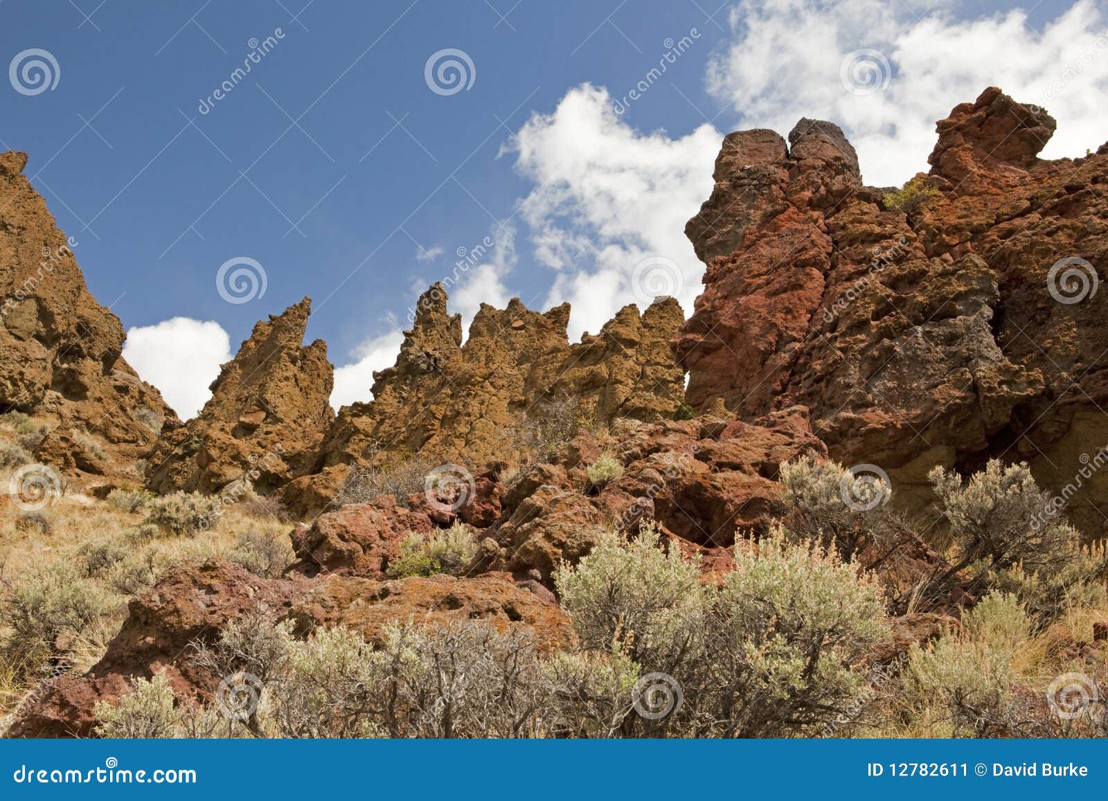 Ancient Volcanoes Formed these Lava Rocks Stock Image - Image of blue ...