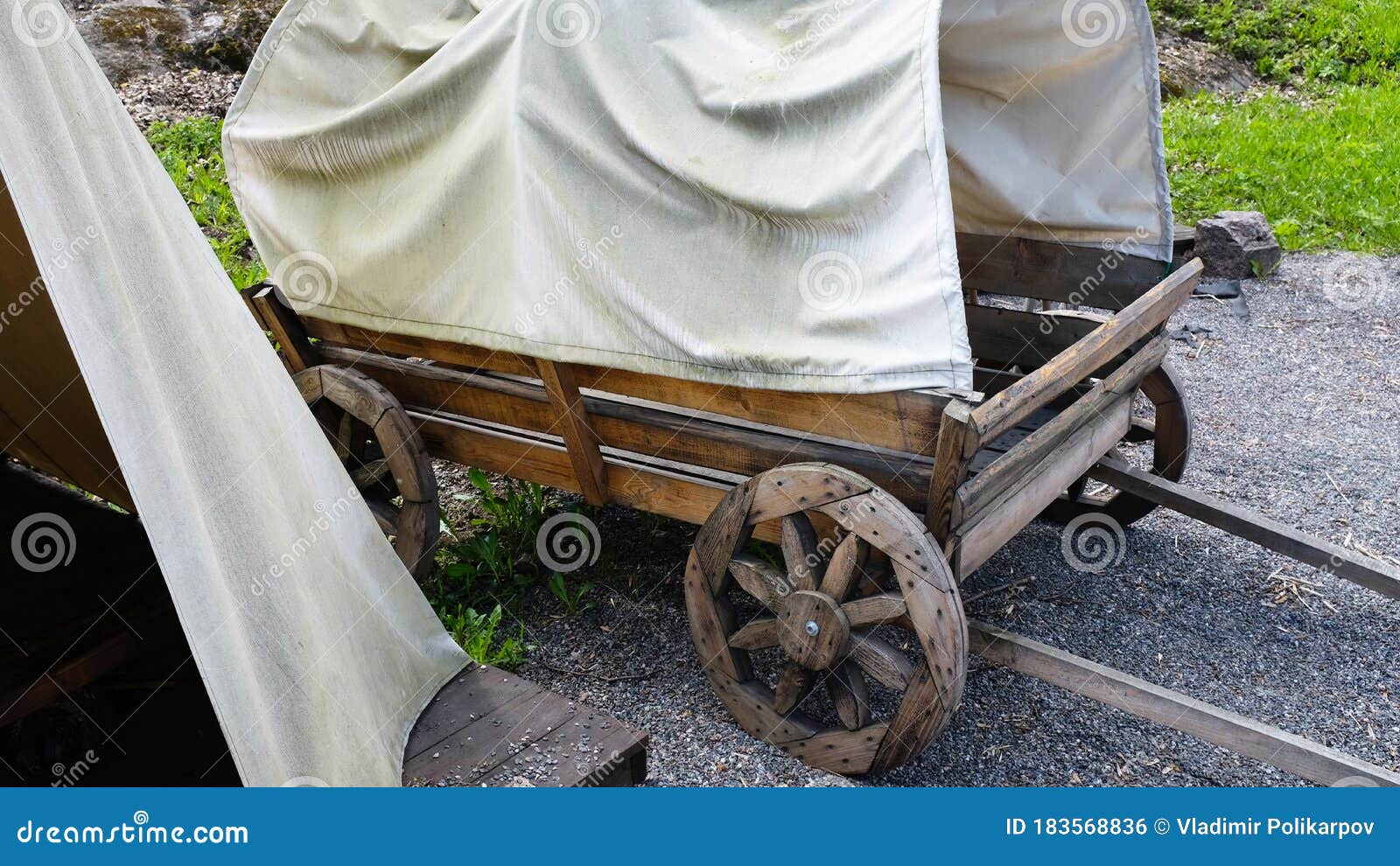 Ancient Wagon in Summer Nature Stock Photo - Image of historic, wagon ...