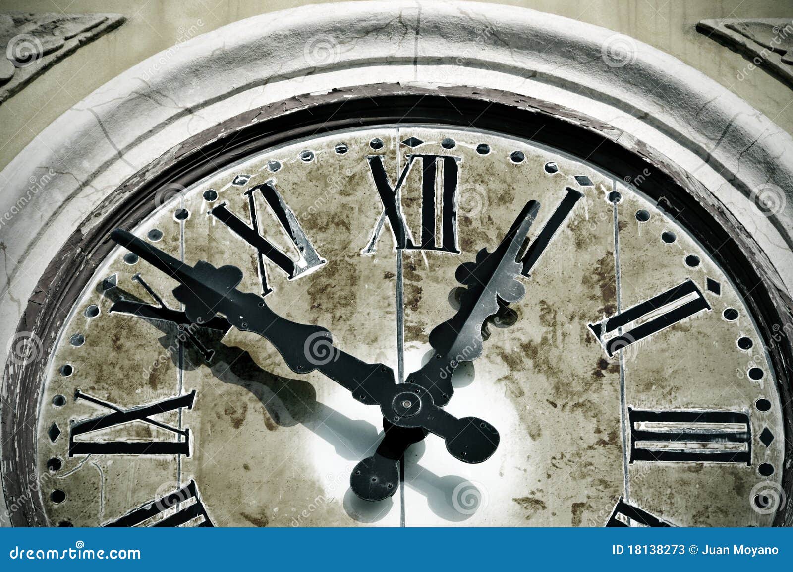 Ancient wall clock stock image. Image of numerals, bronze - 18138273