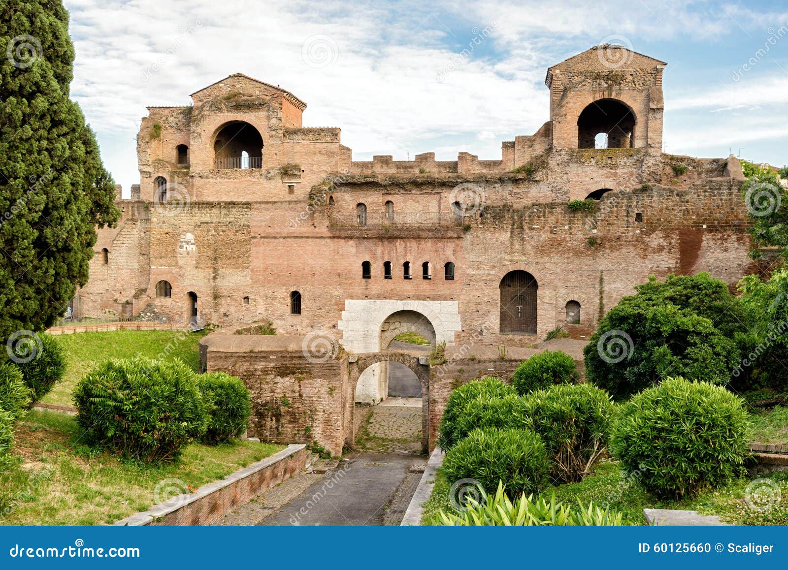 The Ancient Wall of the Lateran Palace in Rome Stock Photo - Image of ...
