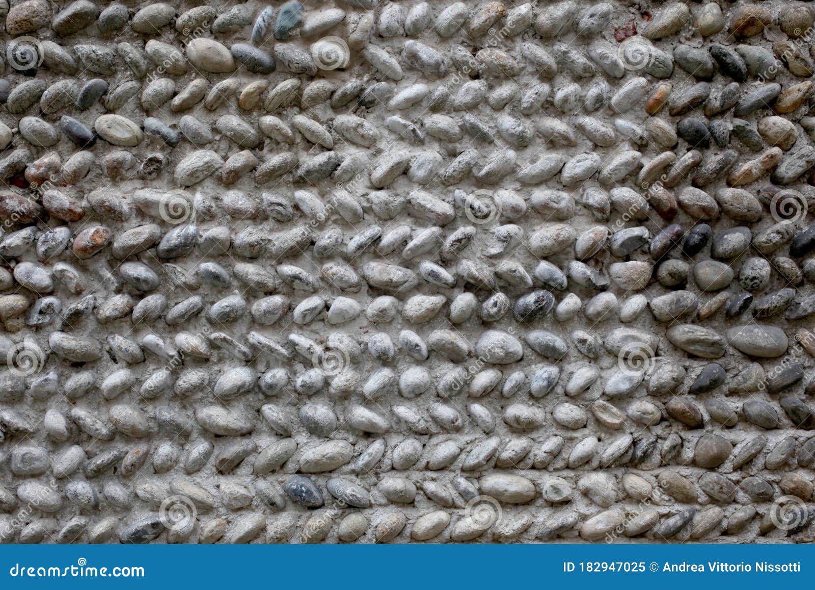 Ancient Wall Made with River Pebbles with Copy Space for Your Text ...