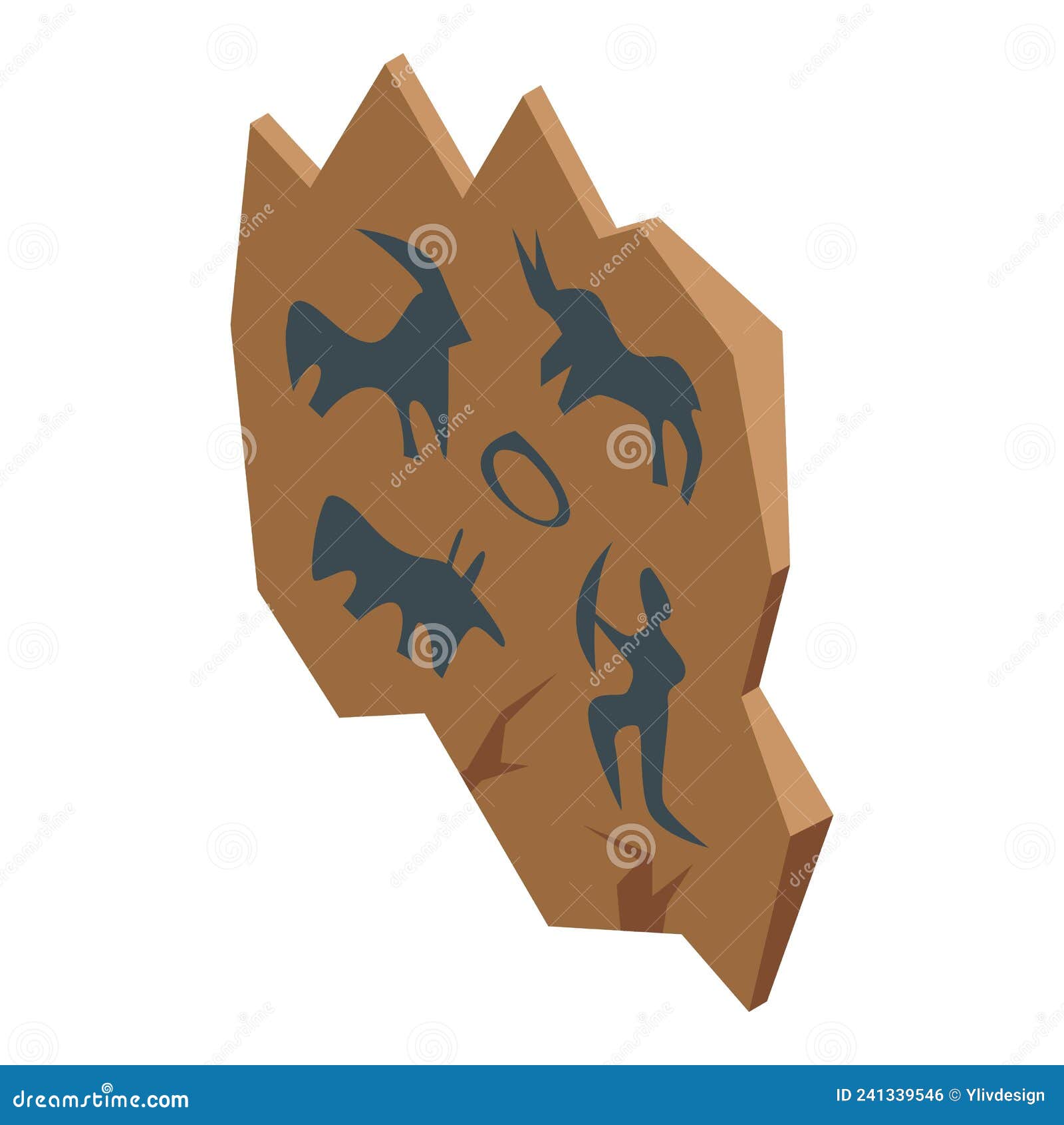 Ancient Wall Memory Image Icon Isometric Vector. Travel Paper Stock ...