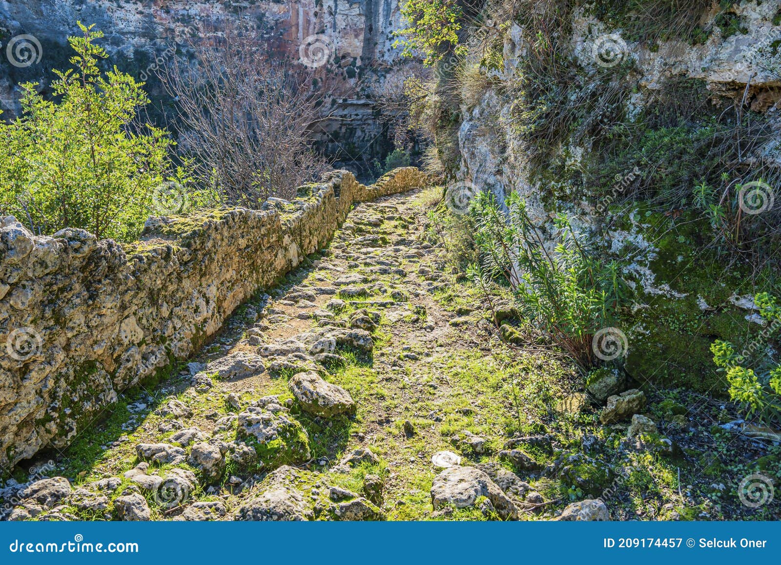 Ancient wall and pathway stock image. Image of archeology - 209174457