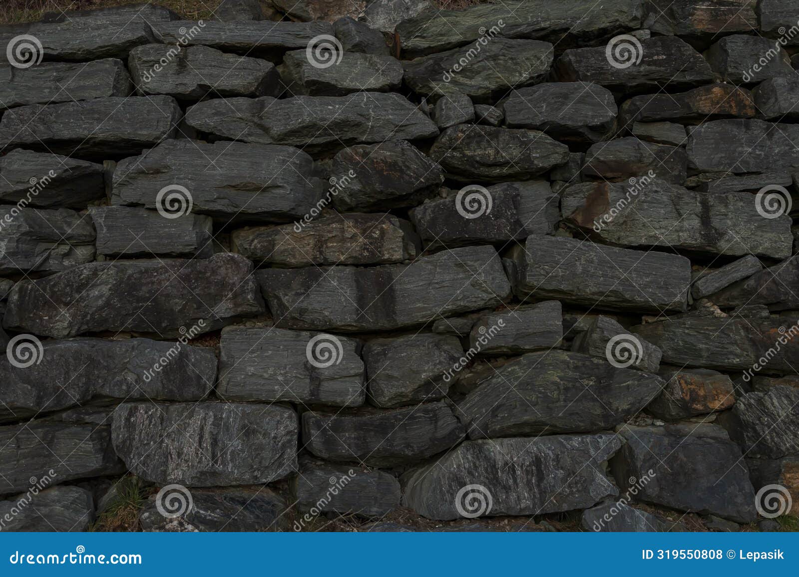 An Ancient Wall of Stone Blocks, Old Masonry. Stock Photo - Image of ...