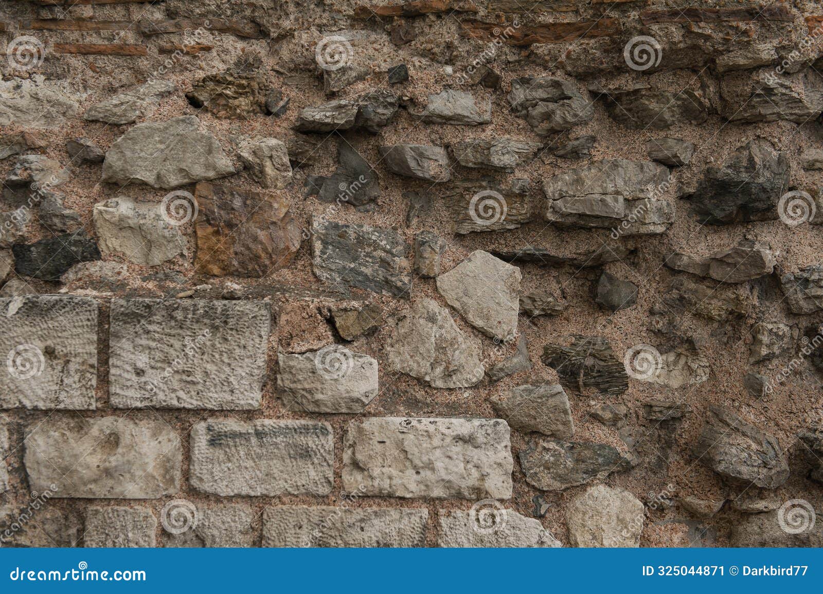 Ancient Wall Texture Background with Old Bricks Stock Image - Image of ...