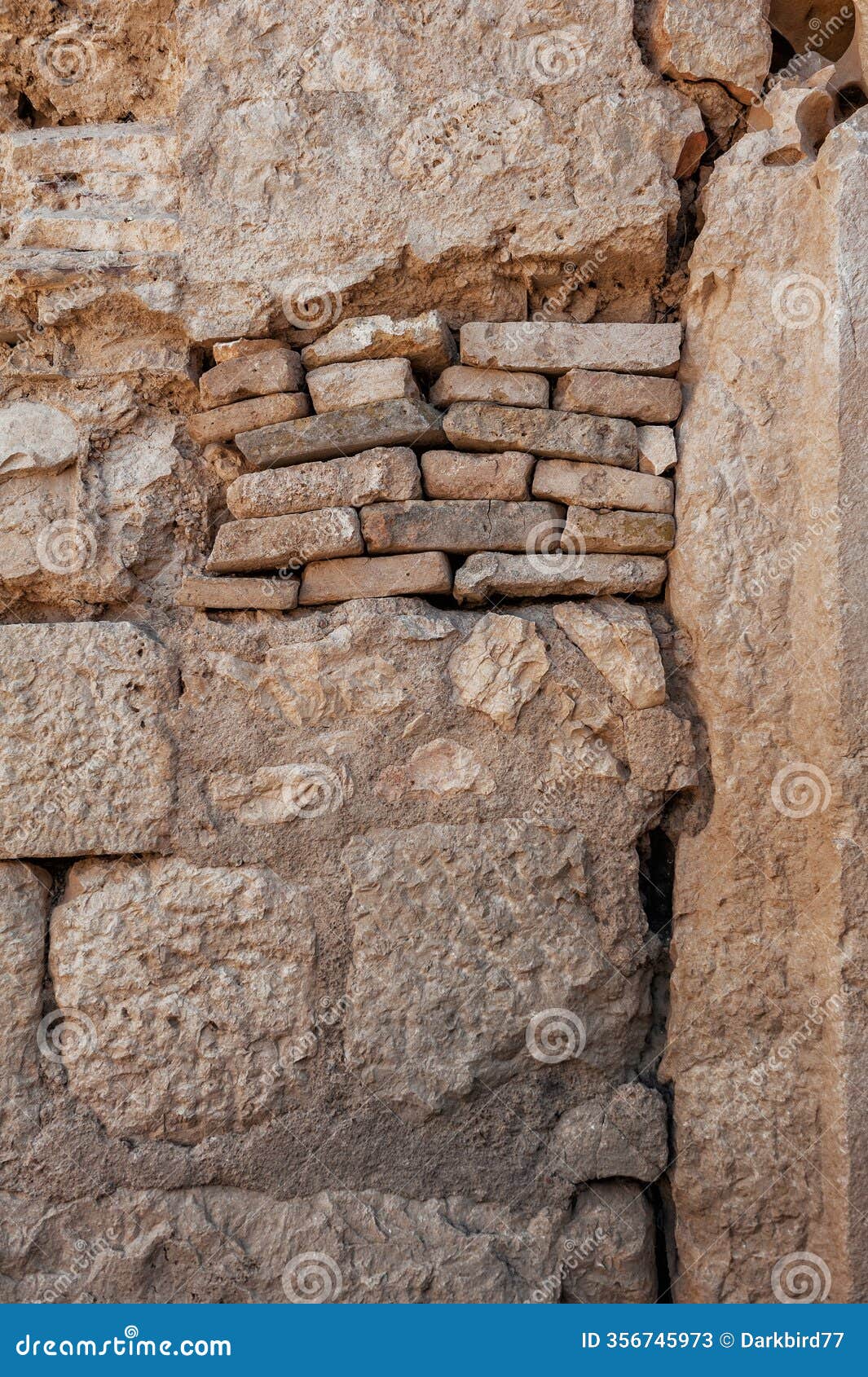 Ancient Wall Texture Background with Old Bricks Stock Image - Image of ...