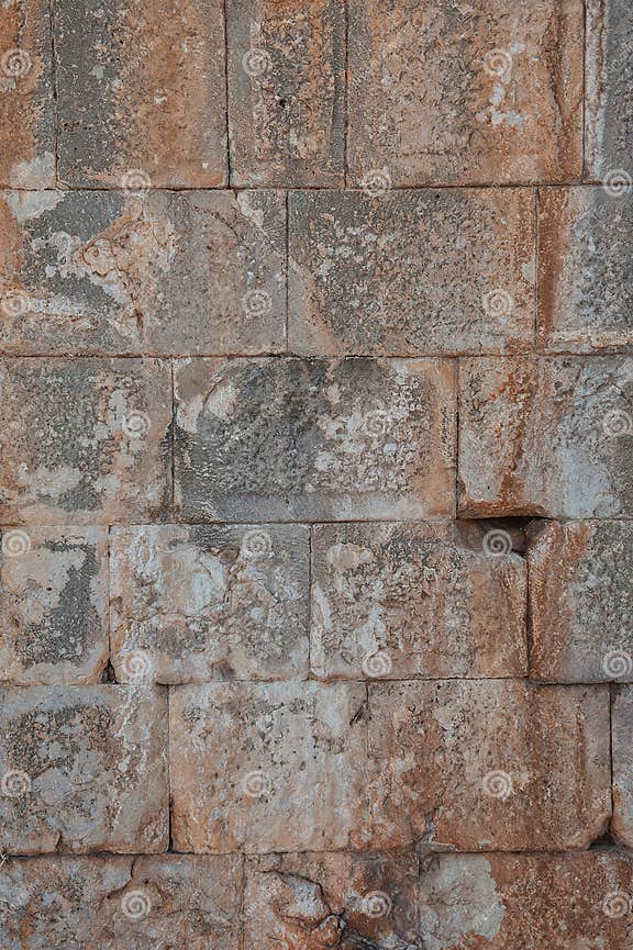 Ancient Wall Texture Background with Old Bricks Stock Photo - Image of ...