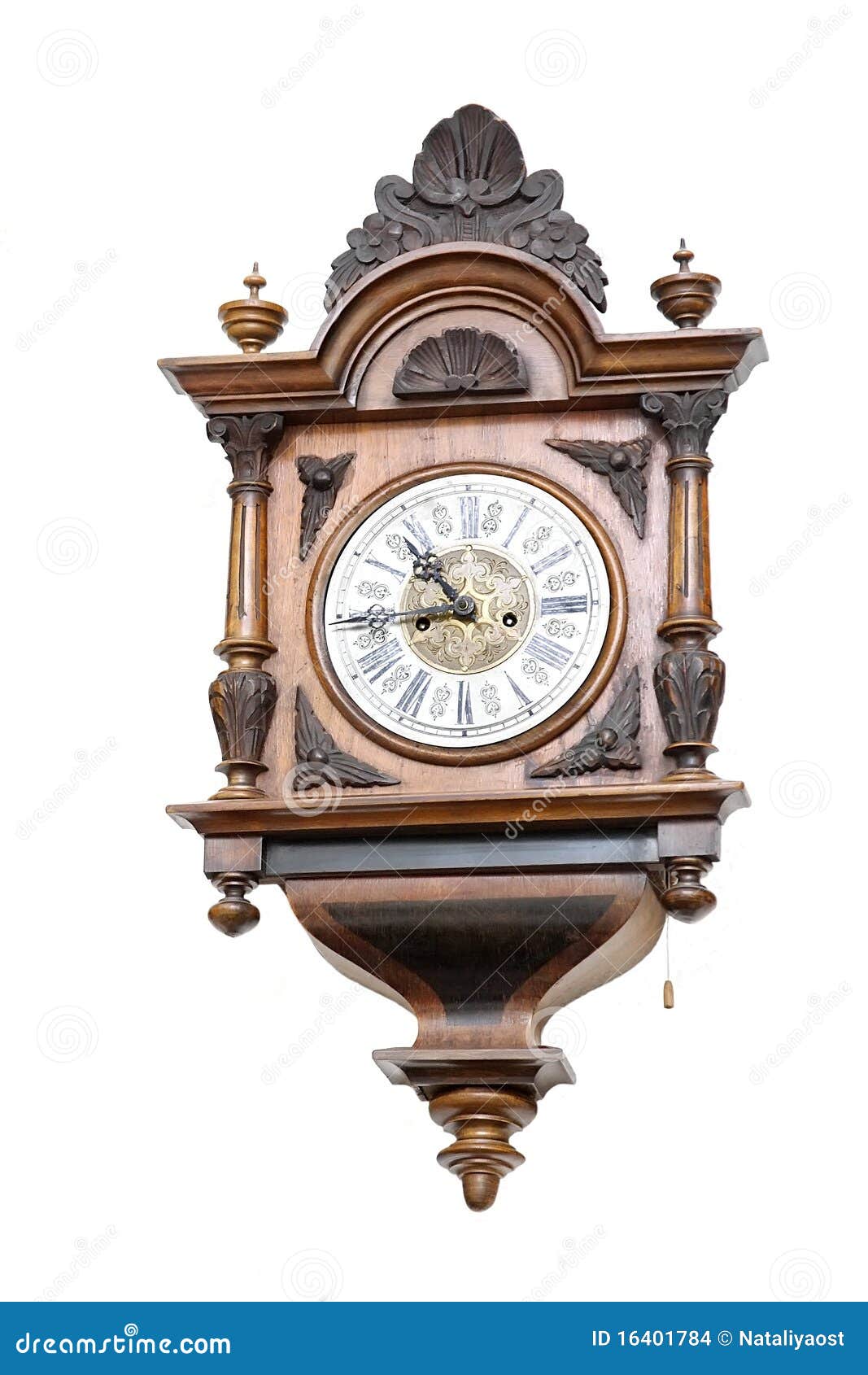 Ancient Wall Wooden Hours, Clock Stock Photo - Image of arrows, time ...