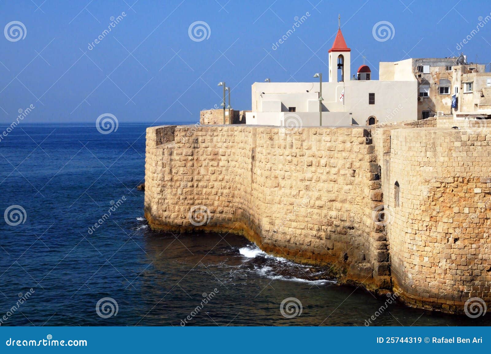 The Ancient Walls of Acre Akko Stock Image - Image of city, harbor ...