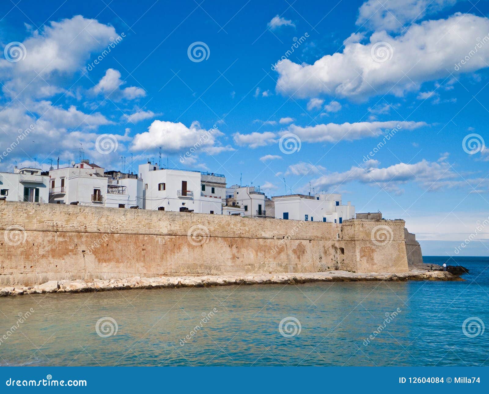 Ancient Walls of Monopoli. Apulia Stock Photo - Image of overview ...