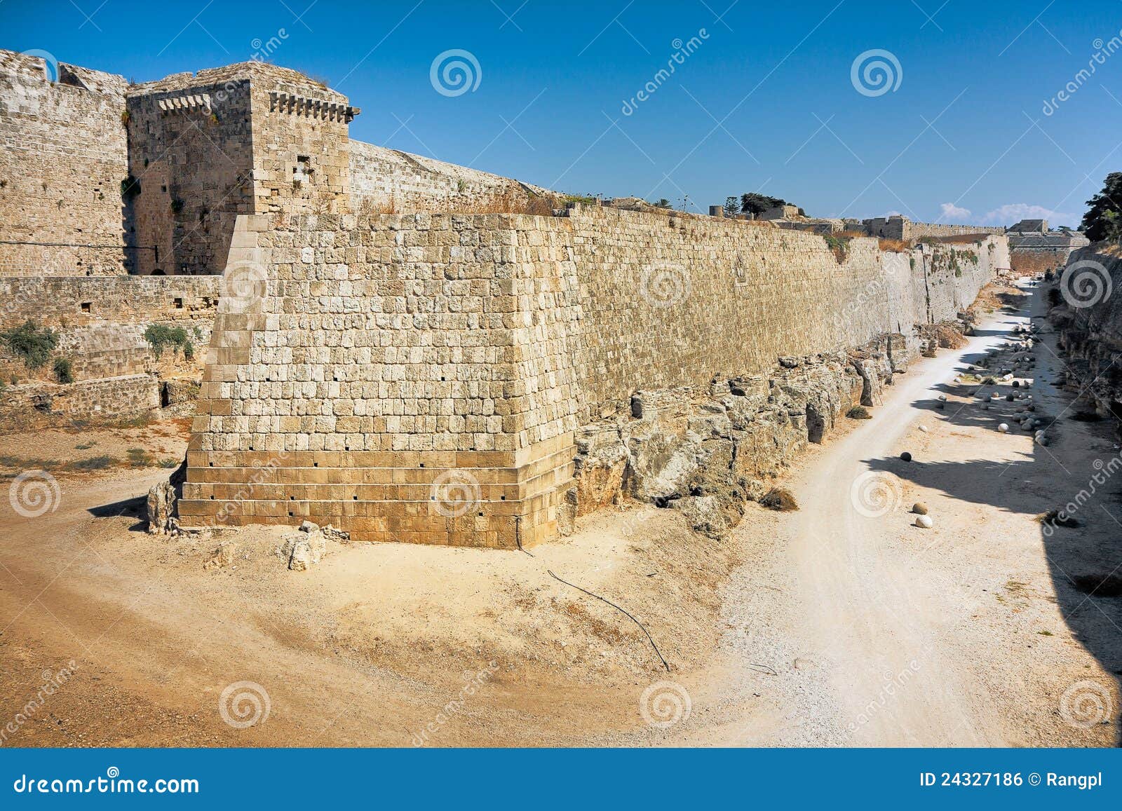 Ancient Walls - Rhodes Island Castle Stock Photo - Image of byzantine ...