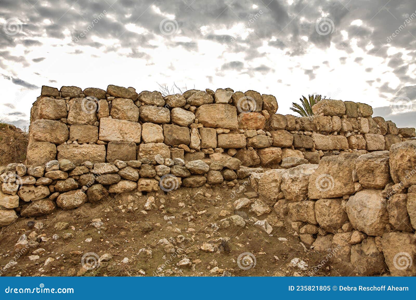 Ancient Walls of Solomons Stables, Megiddo, Israel Stock Image - Image ...