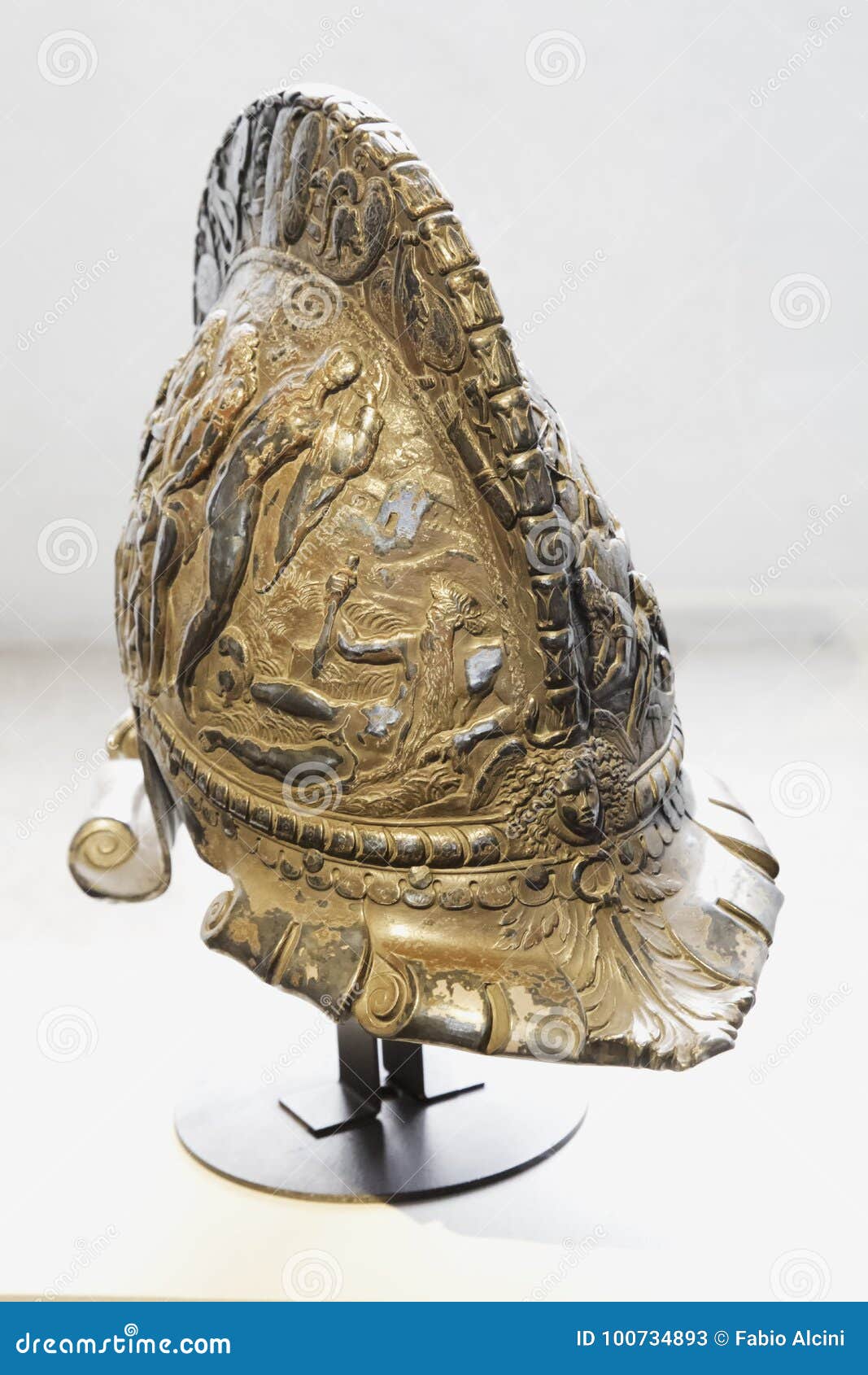 Ancient War Helmet in Exposition Editorial Stock Photo - Image of ...