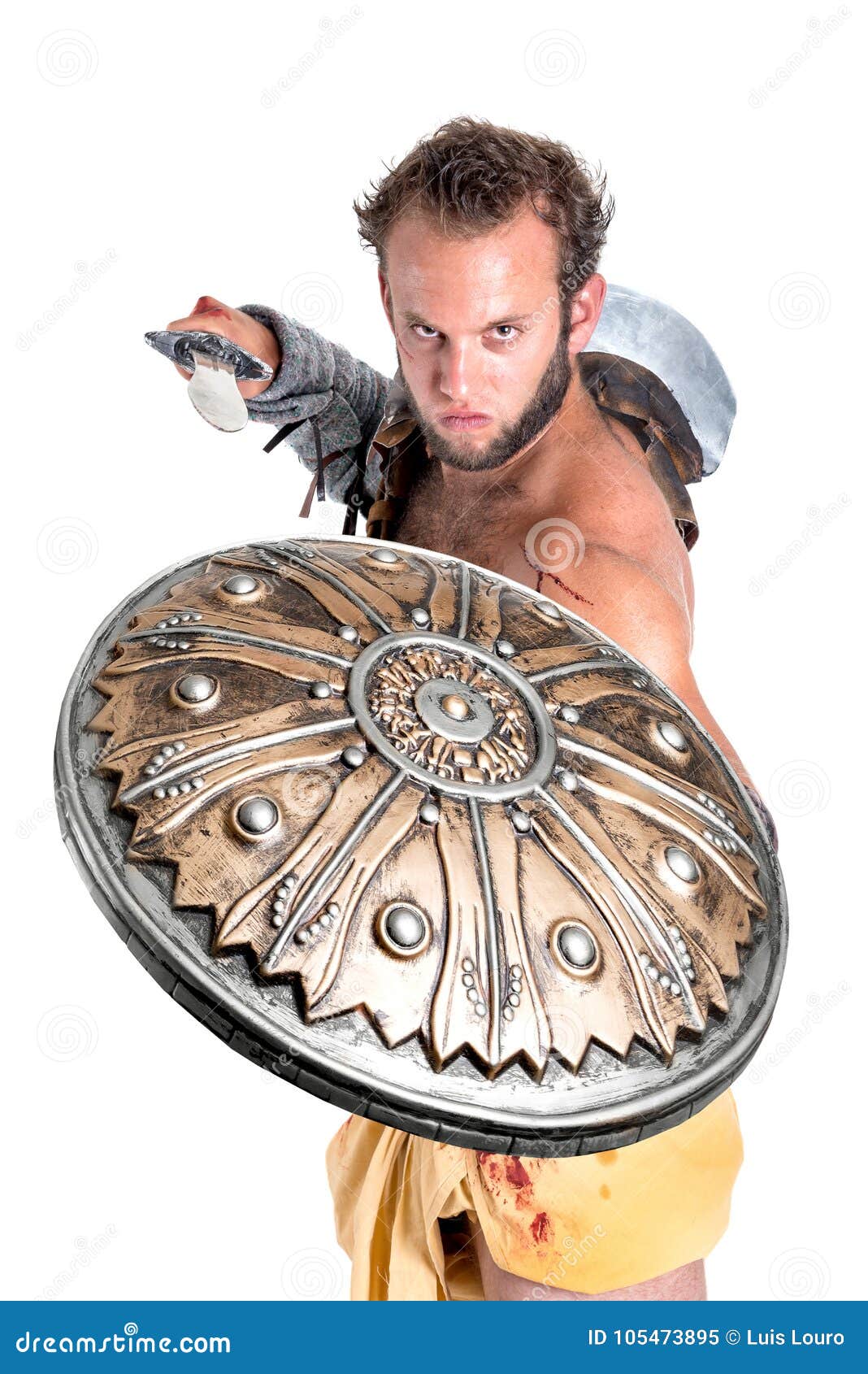 Ancient Gladiator/Warrior Isolated Stock Image - Image of power ...