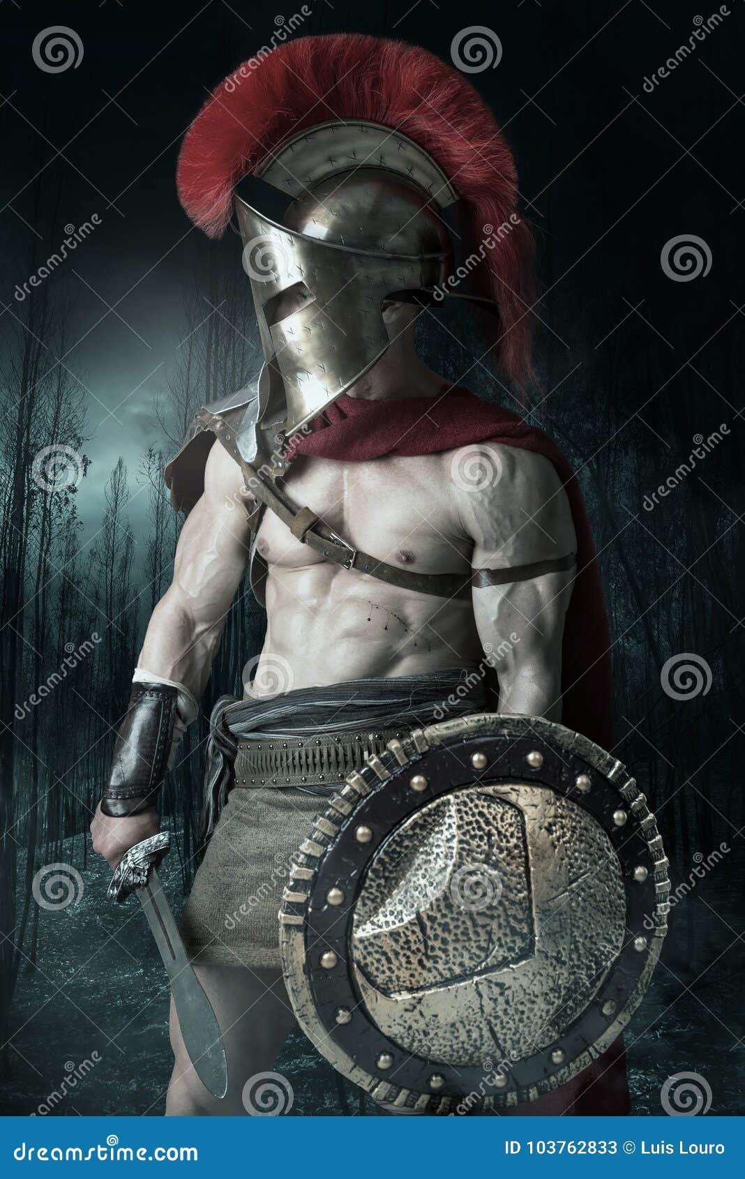 Ancient Soldier or Gladiator Stock Image - Image of arena, muscular ...