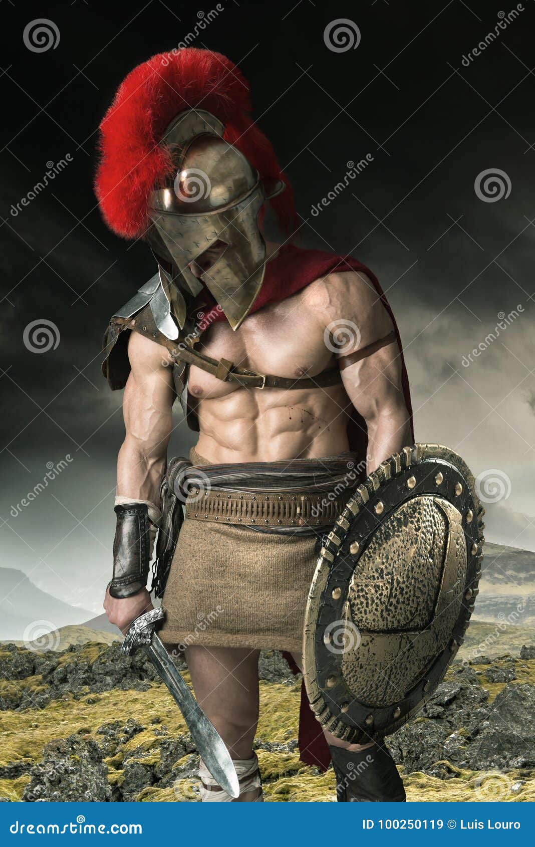 Ancient Soldier or Gladiator Stock Image - Image of power, battle ...