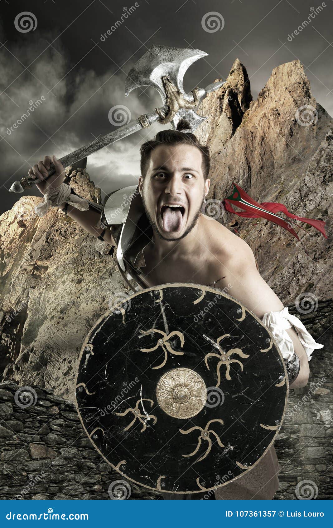 Gladiator/Warrior in a Battle Stock Image - Image of greek, gladiator ...