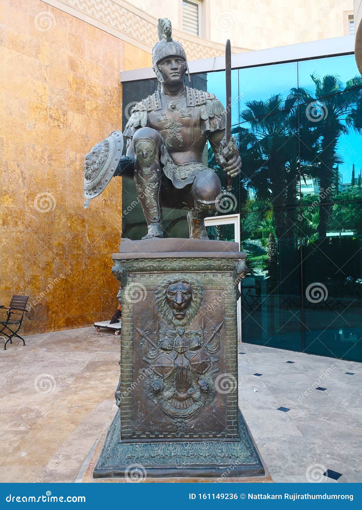 Ancient Warrior Statue, Turkey-April 1, 2018. Ancient Warrior Statue As ...