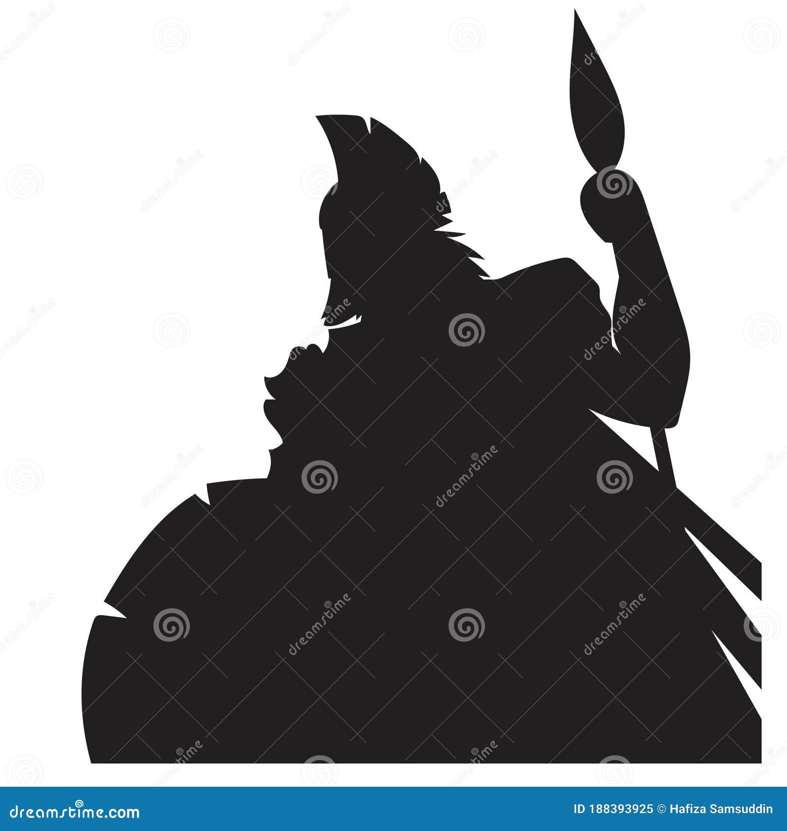 Ancient Warrior. Vector Illustration Decorative Design Stock Vector ...