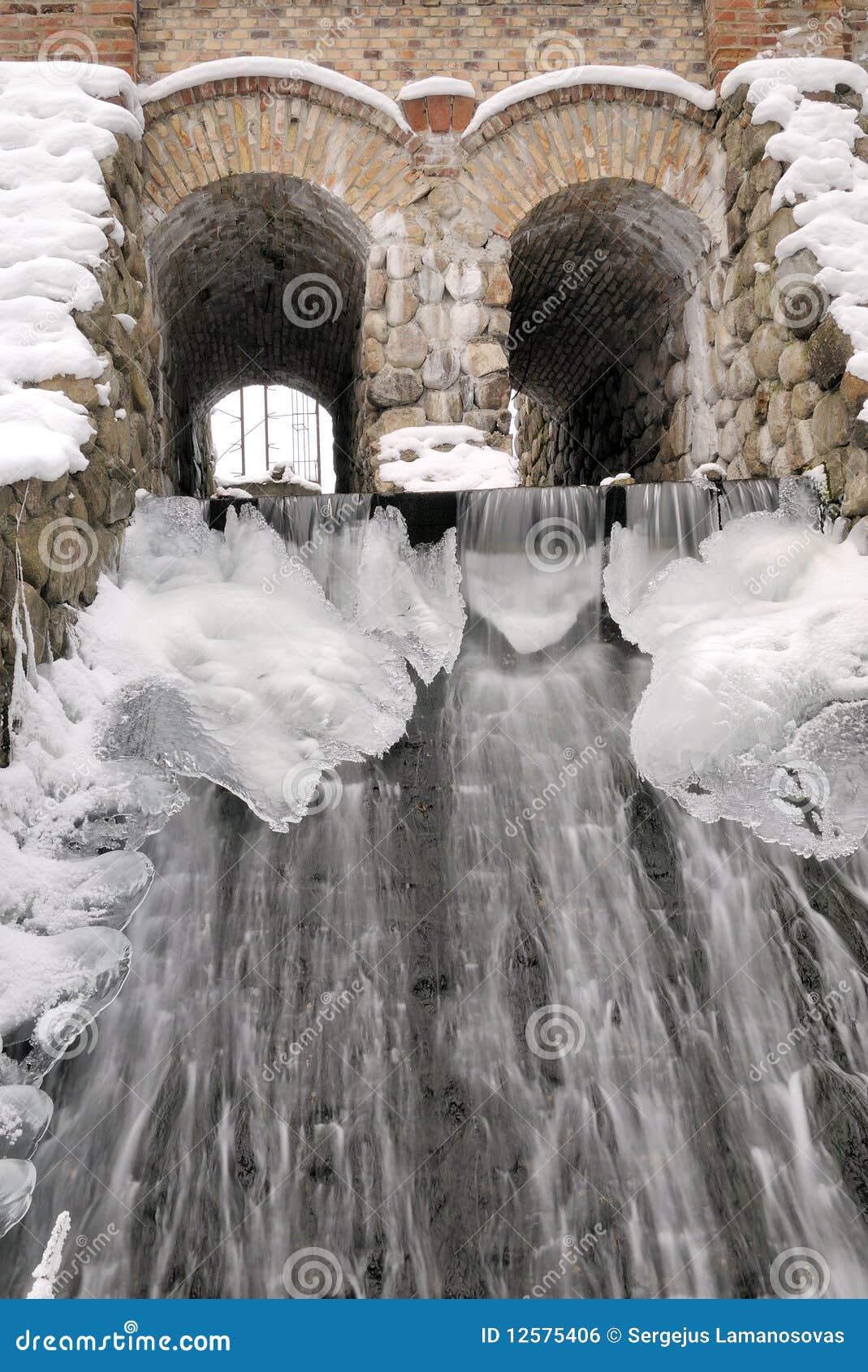 Ancient Water-mill in Winter Stock Photo - Image of rural, stone: 12575406