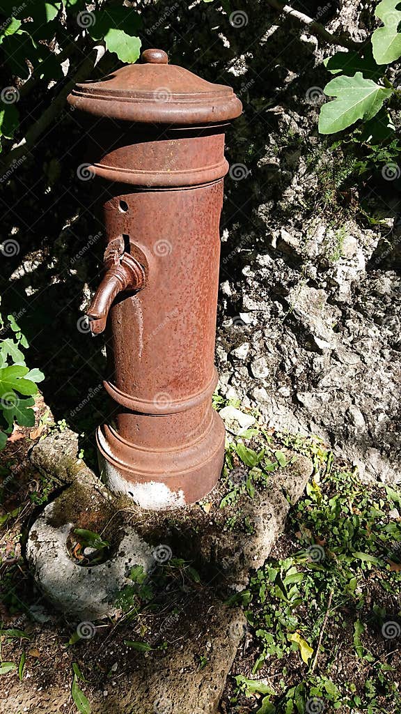 Ancient water pump stock photo. Image of water, iron - 127136806