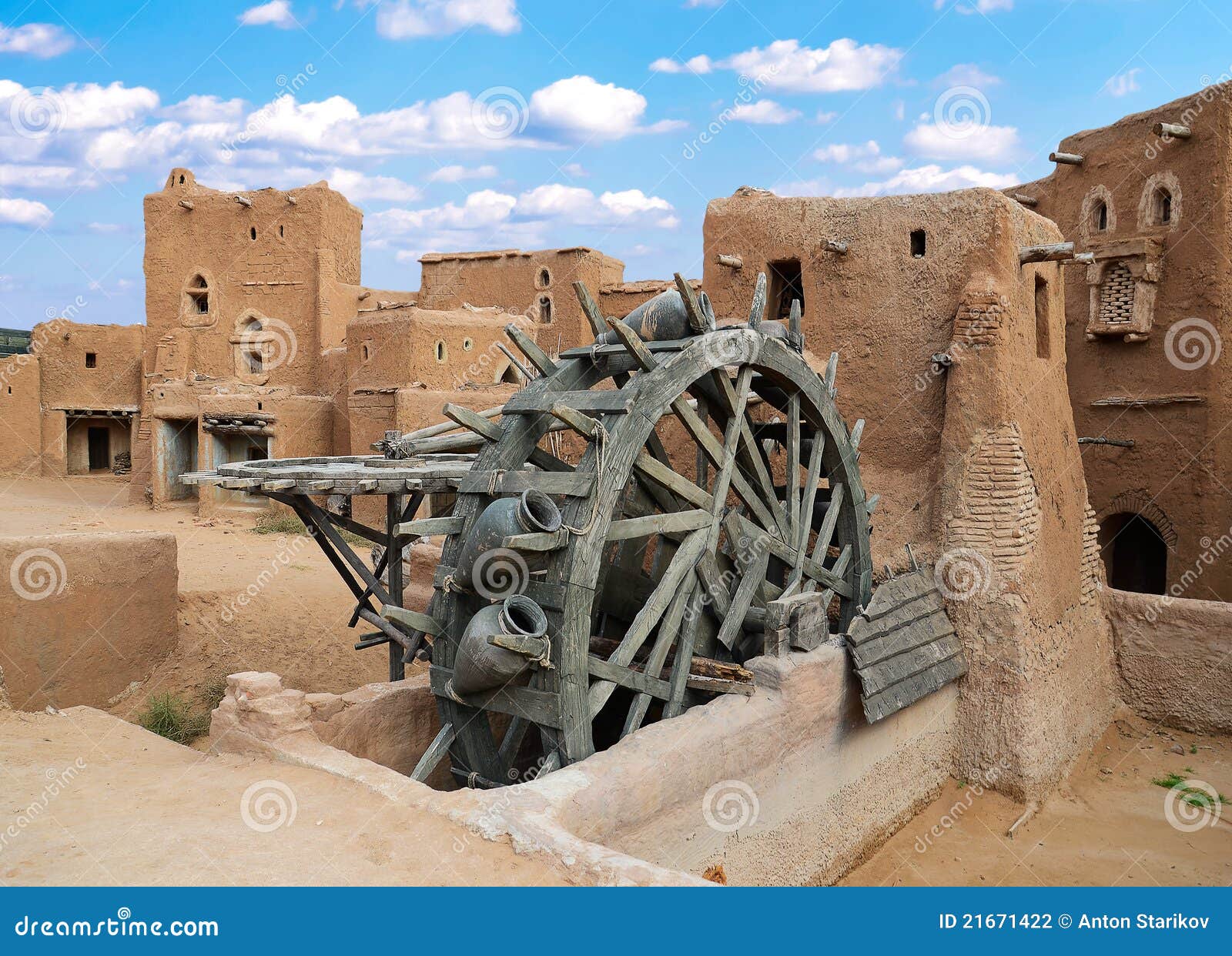 Ancient Water Wheel stock photo. Image of brick, golden - 21671422