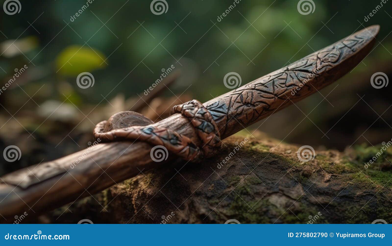 Ancient Weapon Handle, Sharp Blade, Green Color Generated by AI Stock ...