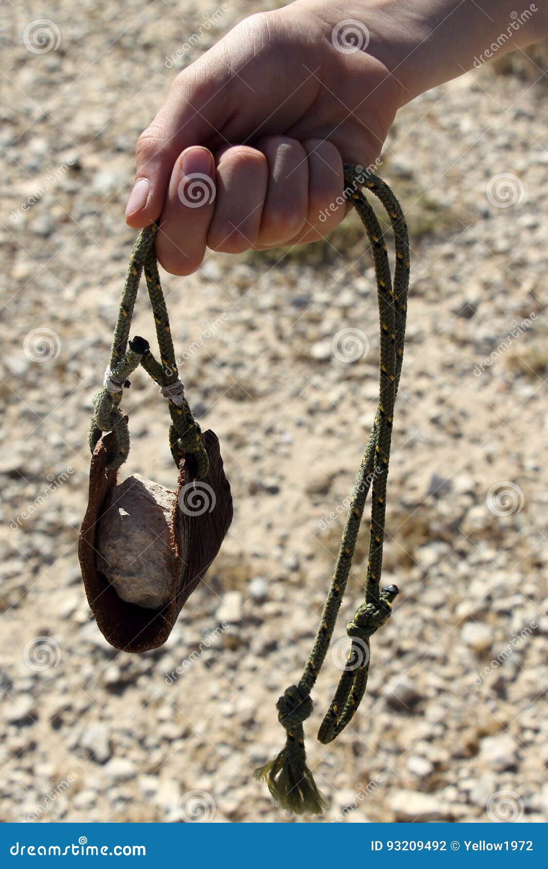 Ancient Weapon - Sling for Stone Throwing. Stock Photo - Image of ...