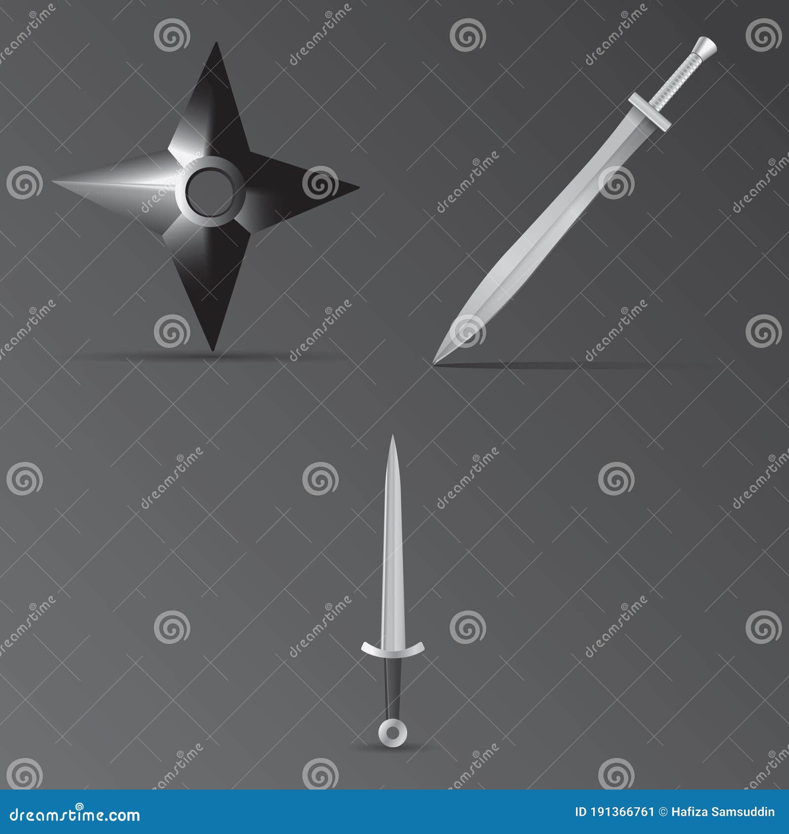 Ancient Weapons. Vector Illustration Decorative Design Stock Vector ...