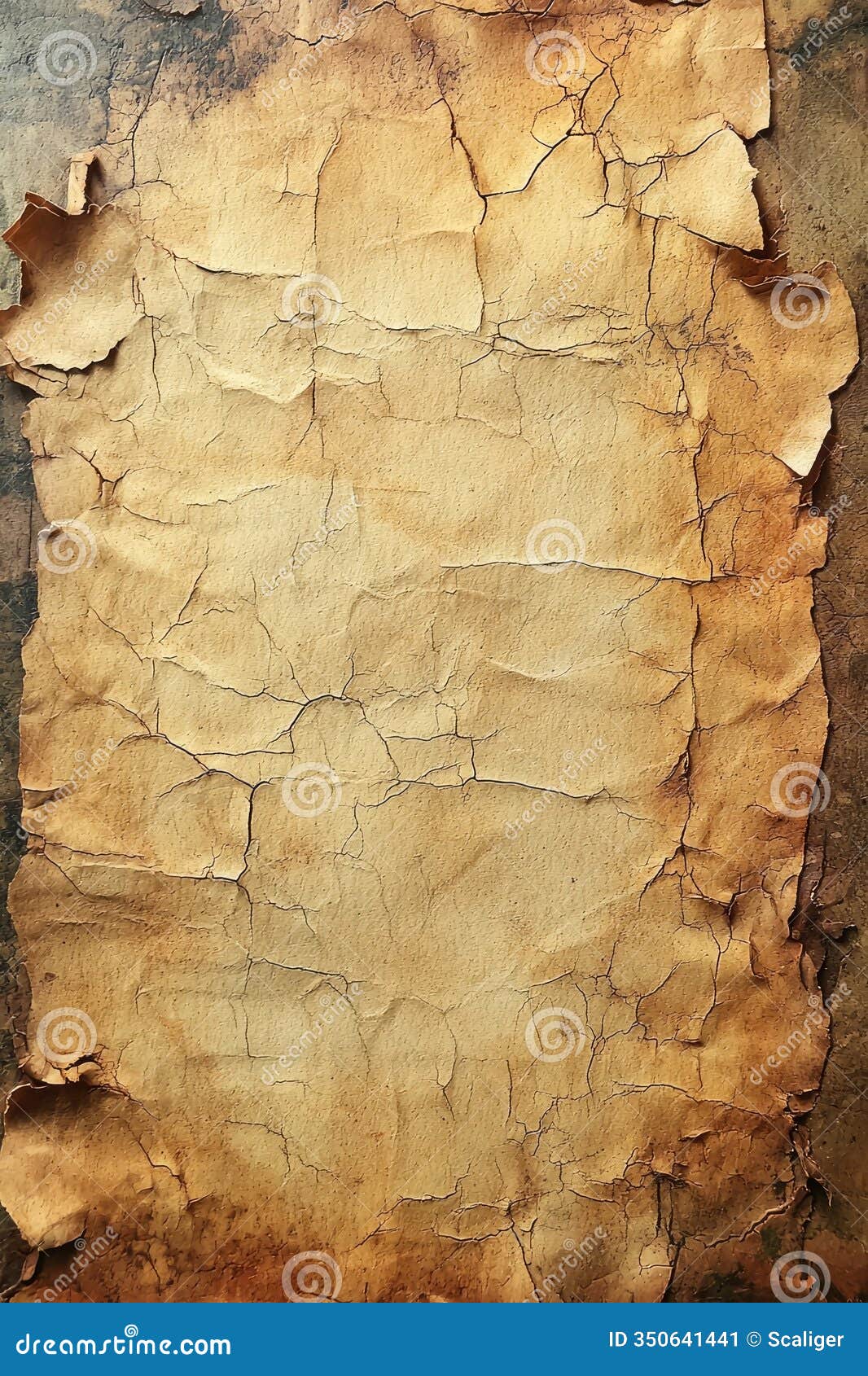 An Ancient, Weathered Book With Yellowed And Frayed Pages, Open On A ...