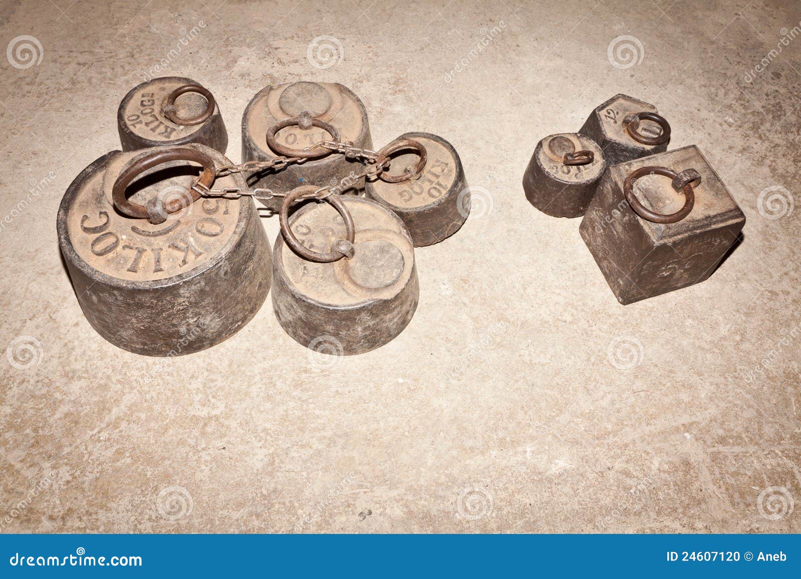 Ancient weights Kilo stock photo. Image of measure, rusty - 24607120