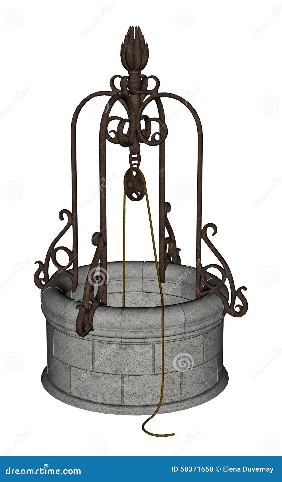Ancient Well. Vector Drawing Royalty-Free Stock Photography ...