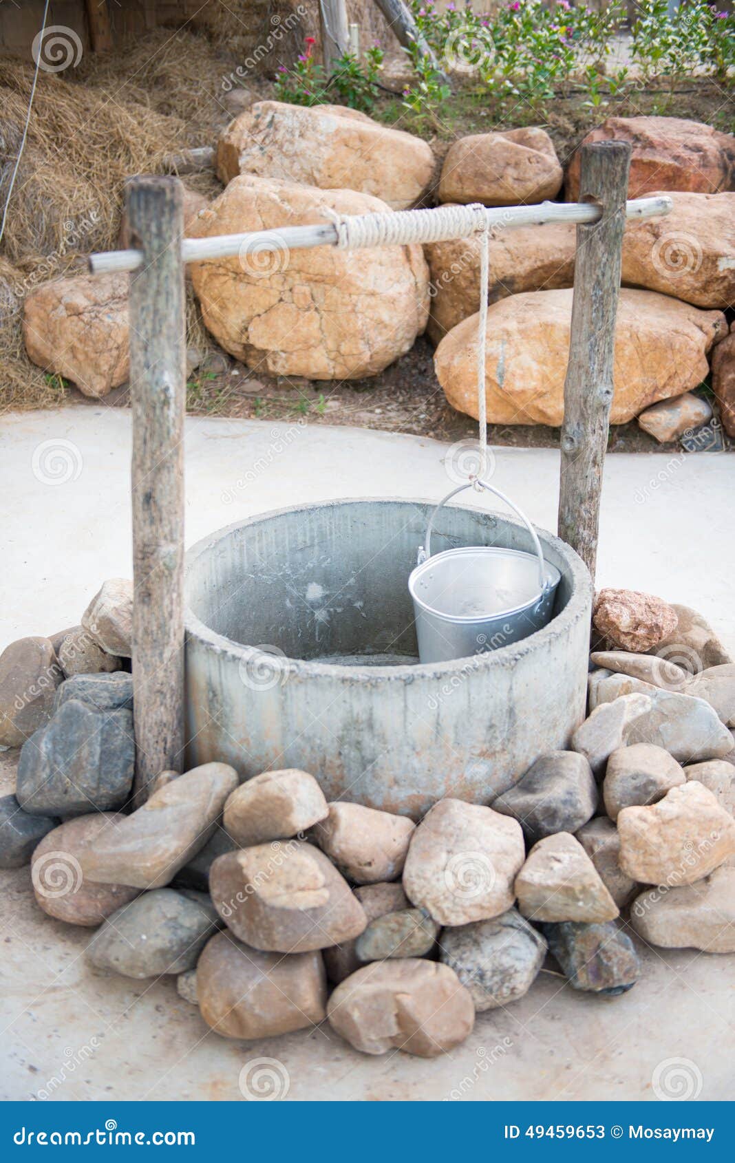 Ancient wells with stone stock image. Image of solid - 49459653