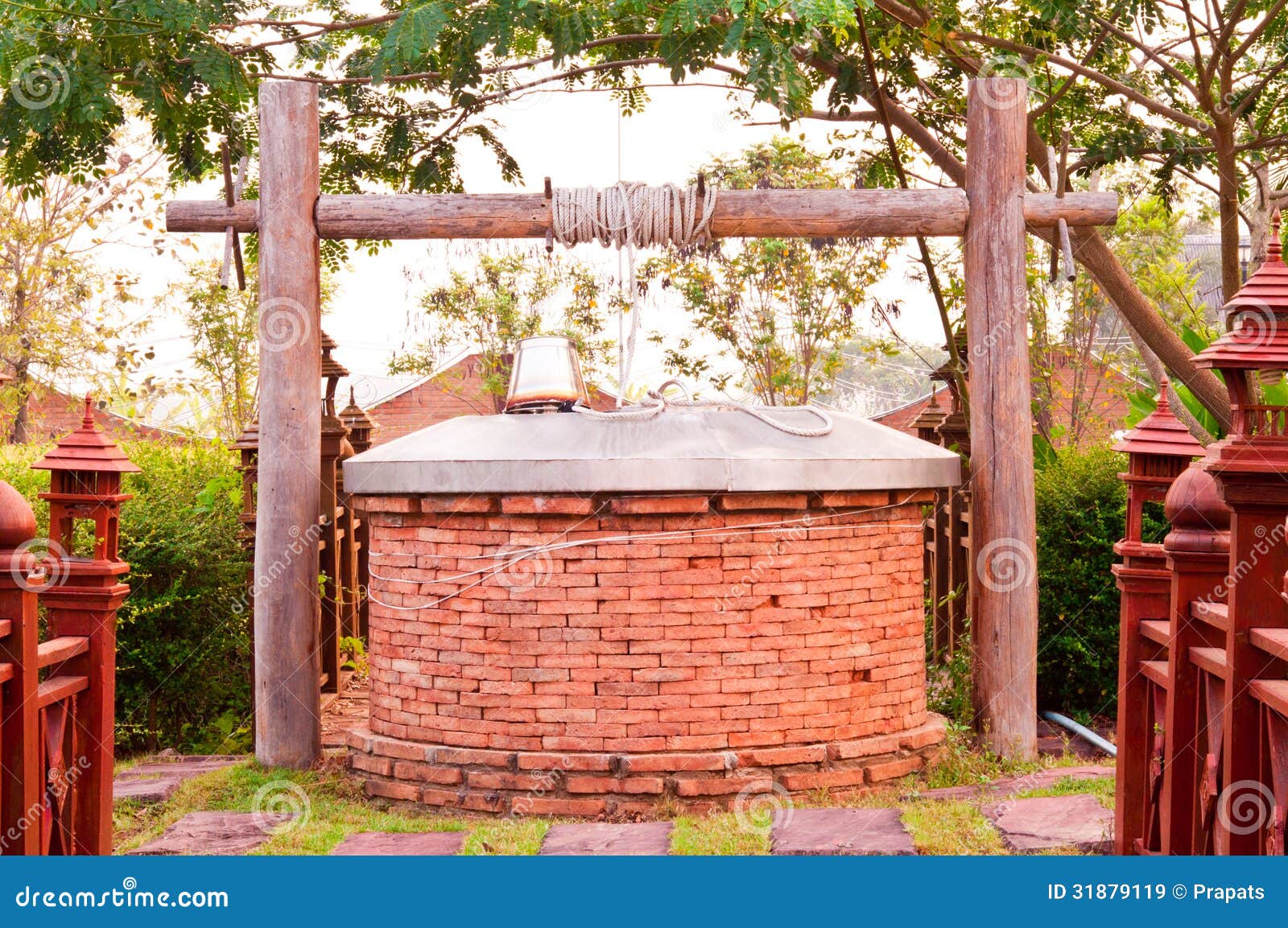 Ancient wells. stock image. Image of building, fountain - 31879119