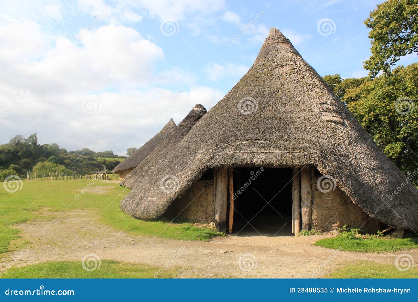 Ancient welsh settlement stock image. Image of village - 28488535