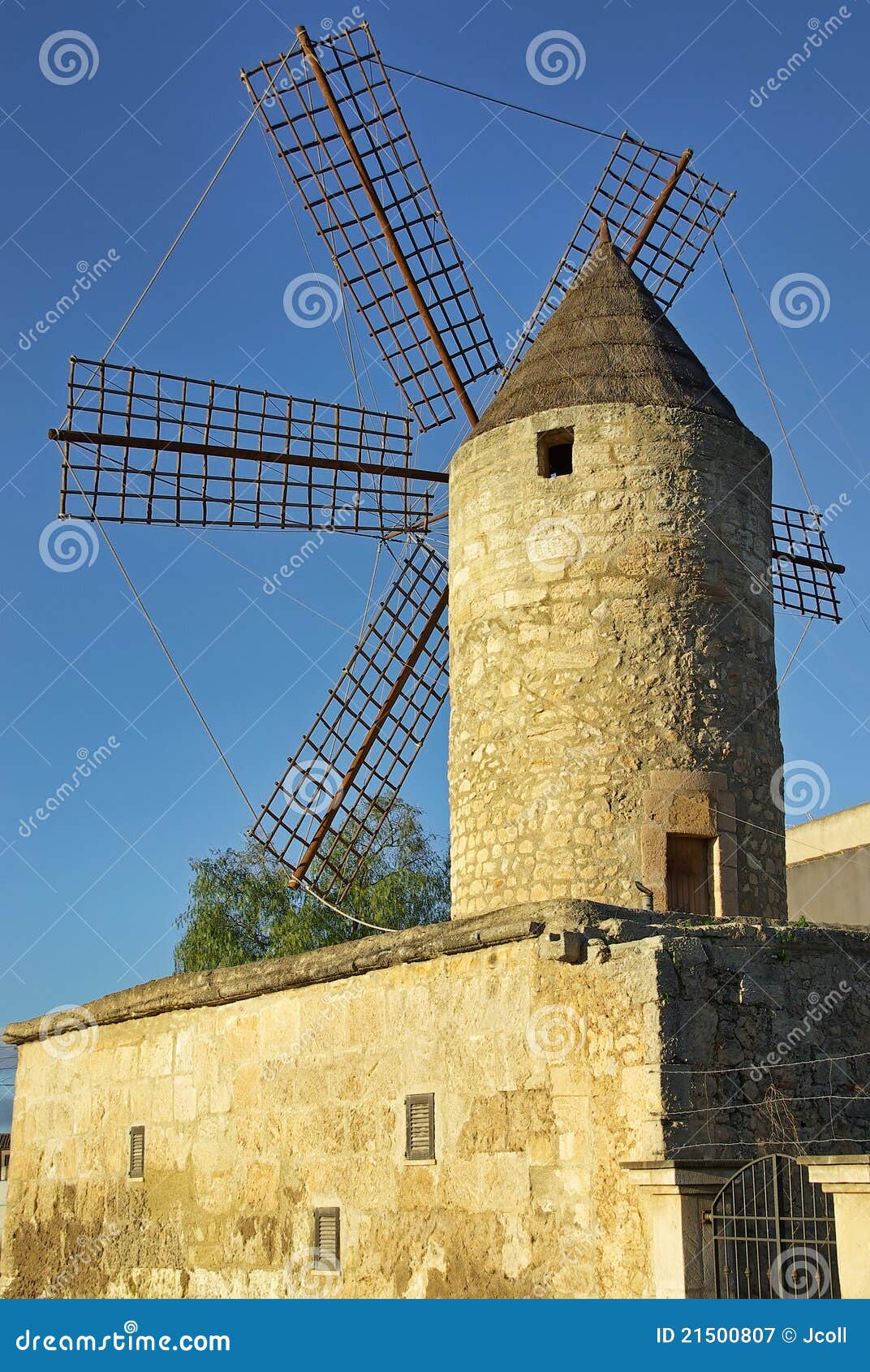 Ancient Windmill stock image. Image of nature, rural - 21500807