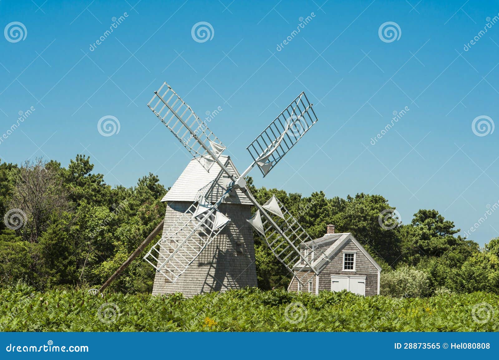 Ancient Windmill, Cape Cod, Massachussetts Stock Image - Image of ...