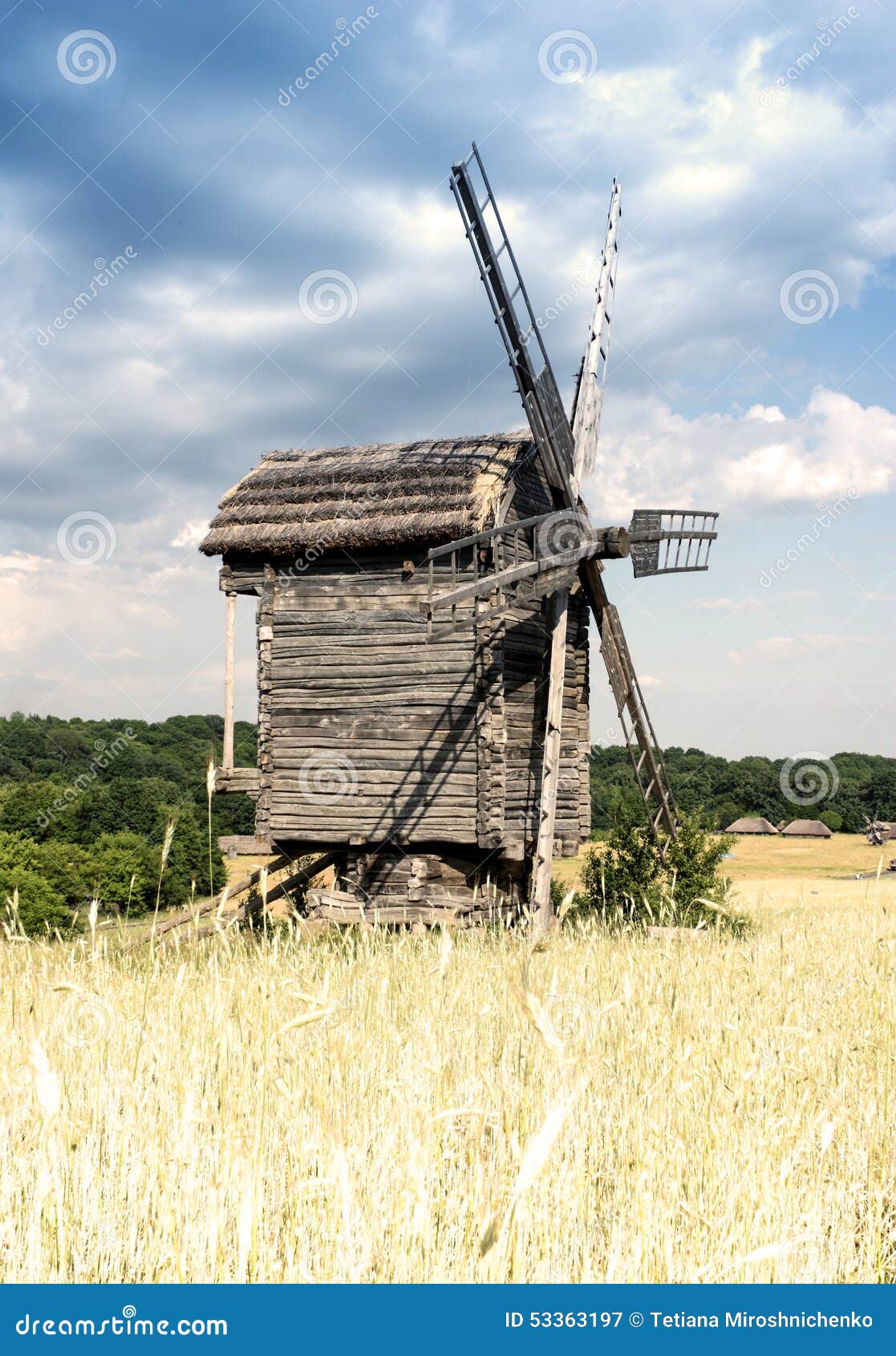 Ancient windmill stock image. Image of field, culture - 53363197