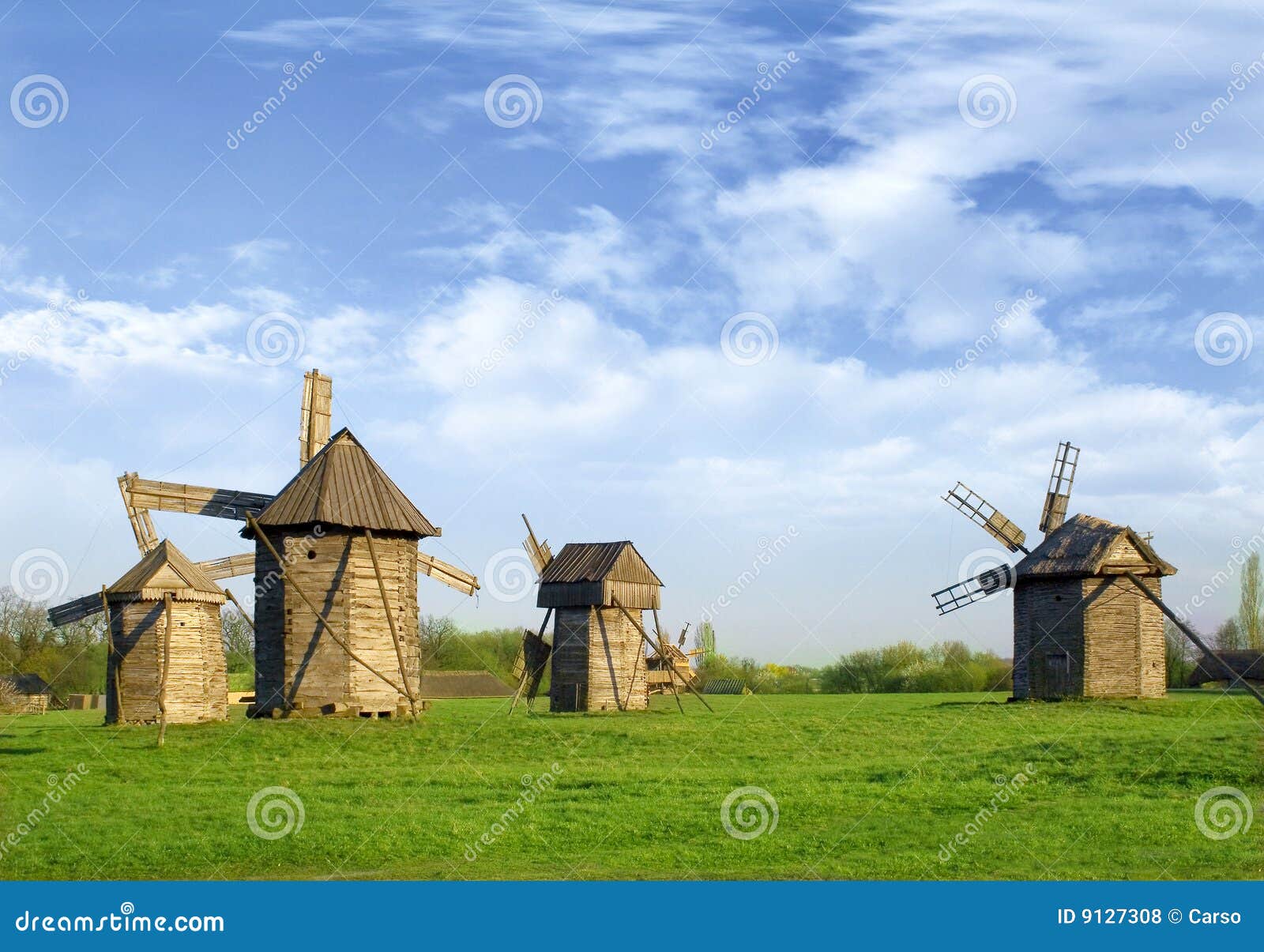Ancient windmills stock photo. Image of ukraine, wind - 9127308